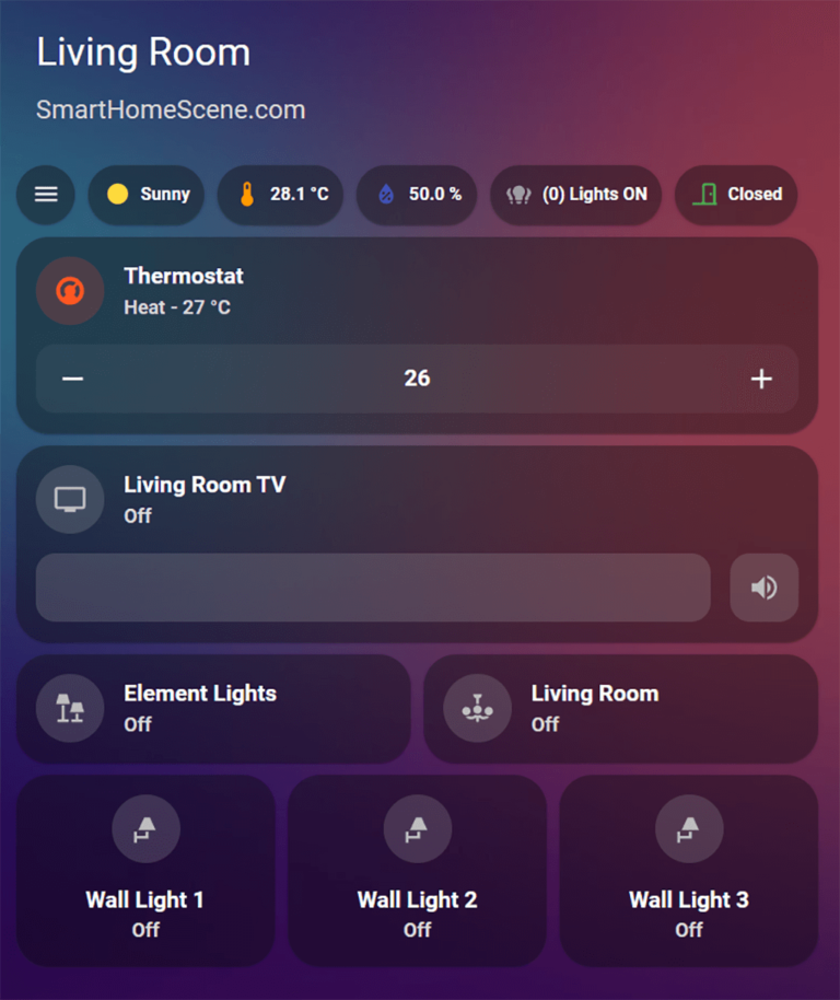 Mushroom Cards: Room Layout & More Examples - SmartHomeScene