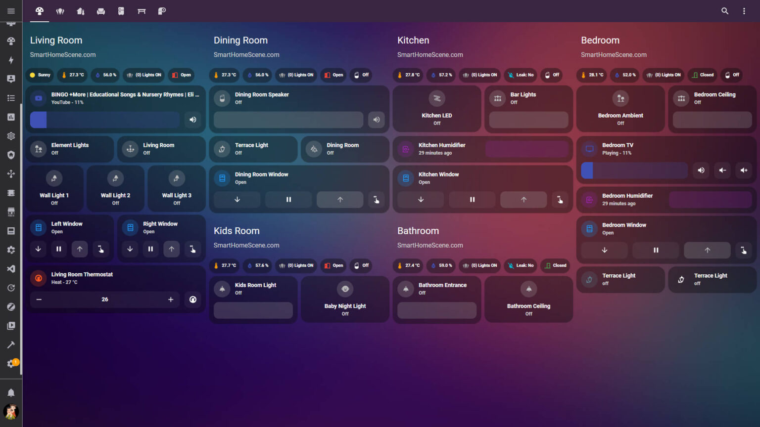 Mushroom Cards: Room Layout & More Examples - SmartHomeScene