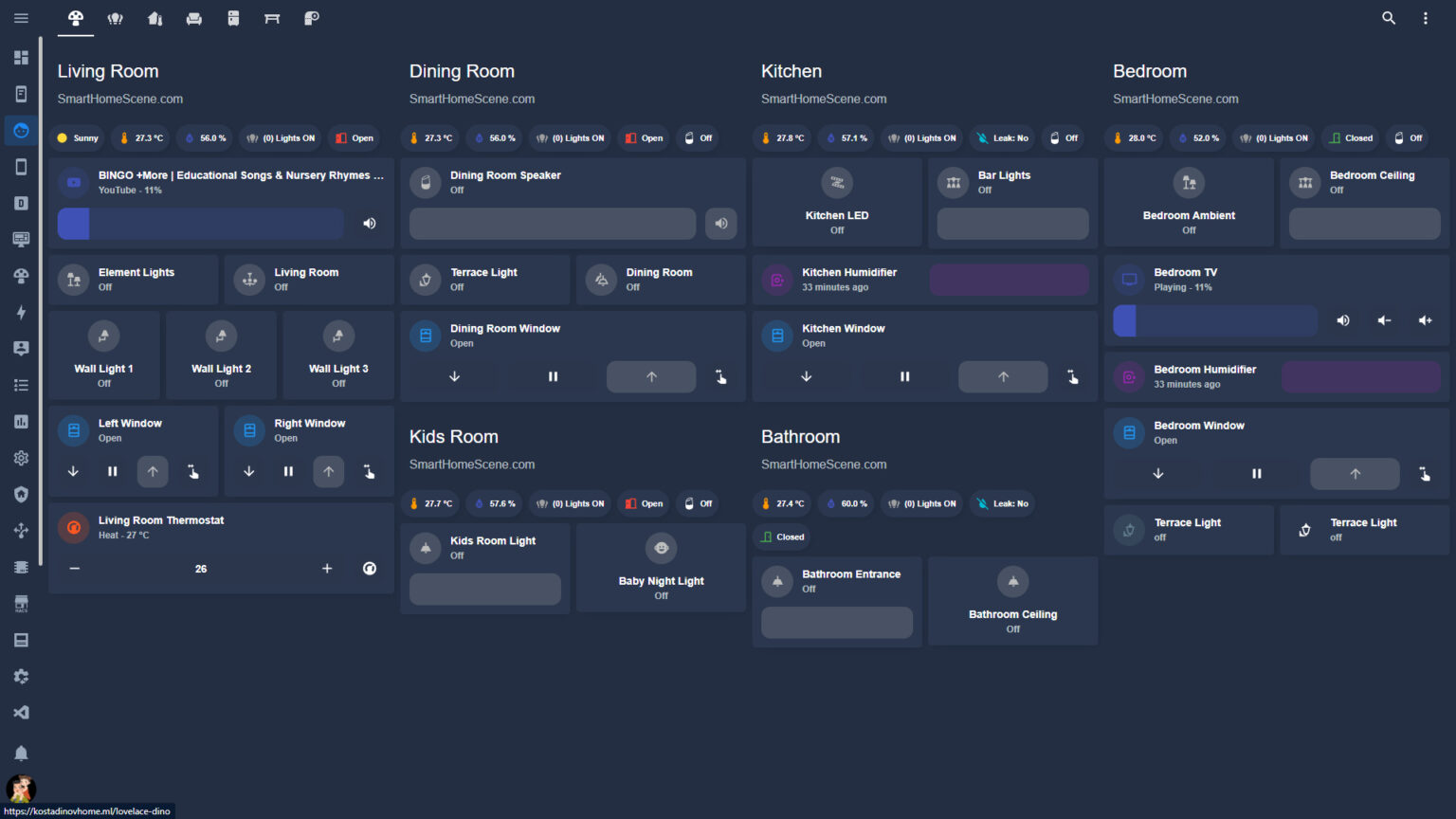 Mushroom Cards: Room Layout & More Examples - SmartHomeScene
