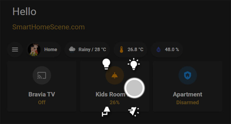 Honeycomb Module: Hex PopUp Buttons Menu for HA - SmartHomeScene