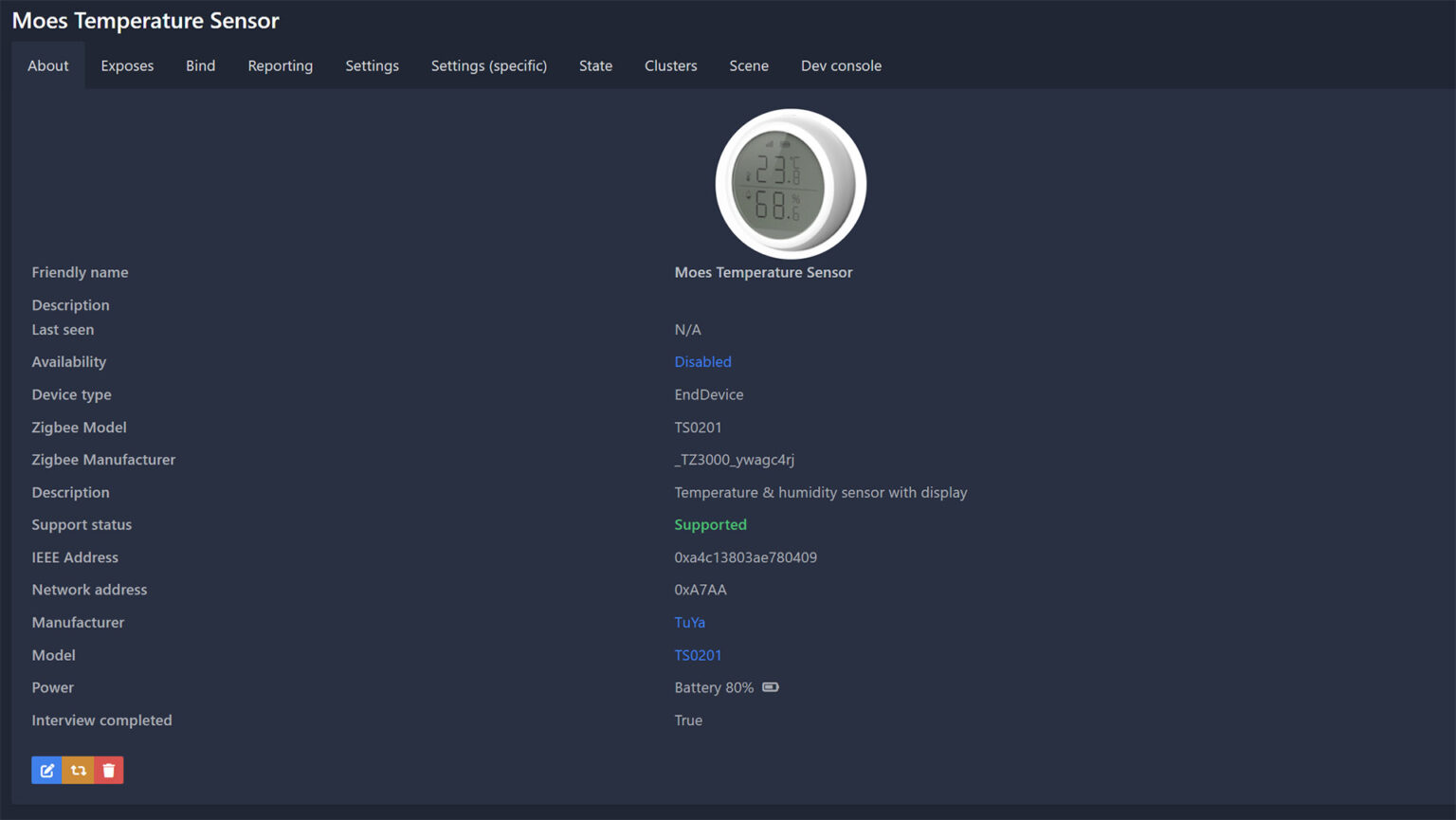 Moes Temperature & Humidity Sensor ZSS-KB-TH - SmartHomeScene