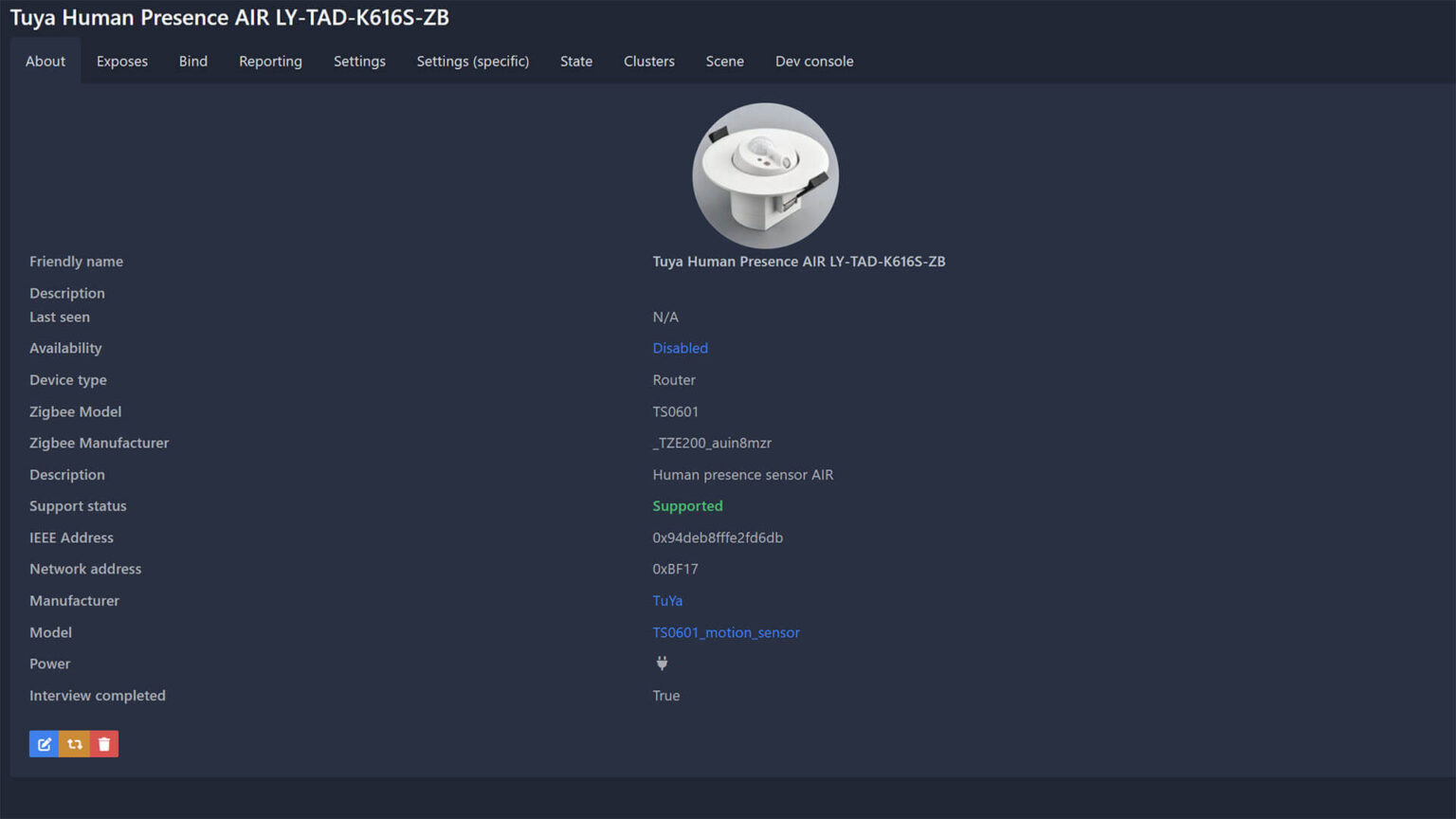 Tuya Ceiling Presence Sensor LY-TAD-K616S - SmartHomeScene