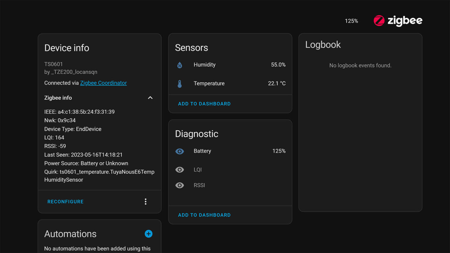Zigbee Temperature & Humidity Sensor with an LCD - SmartHomeScene