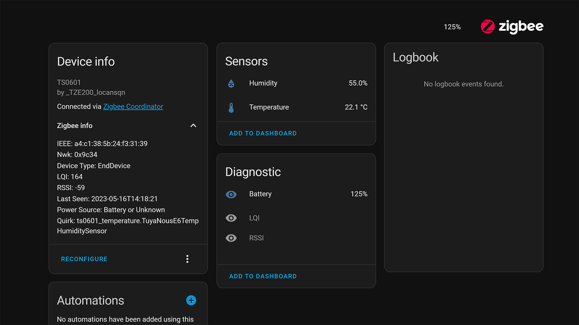Zigbee Temperature & Humidity Sensor with an LCD - SmartHomeScene