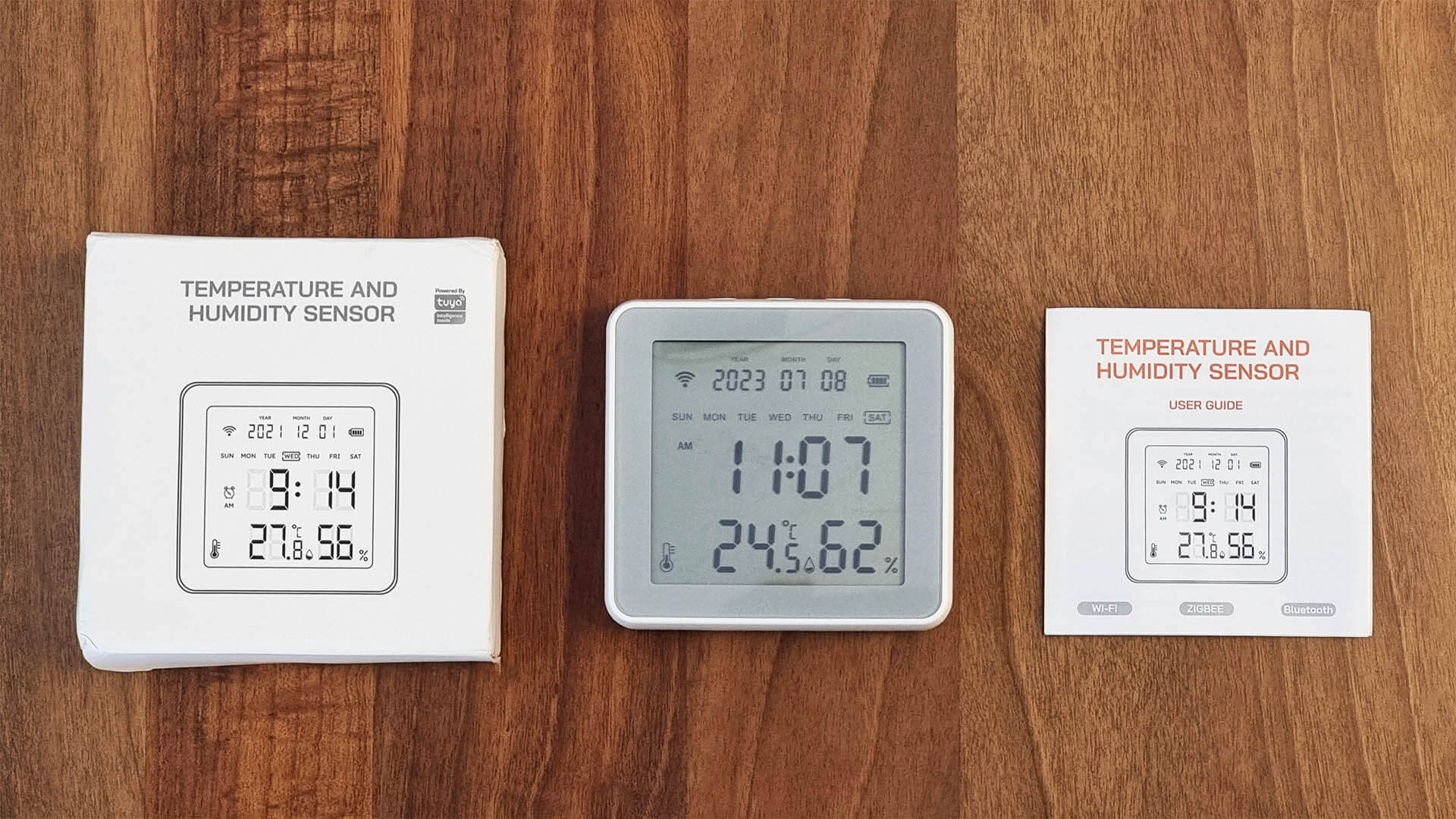 Zigbee LCD Climate Sensor And Alarm Clock - SmartHomeScene
