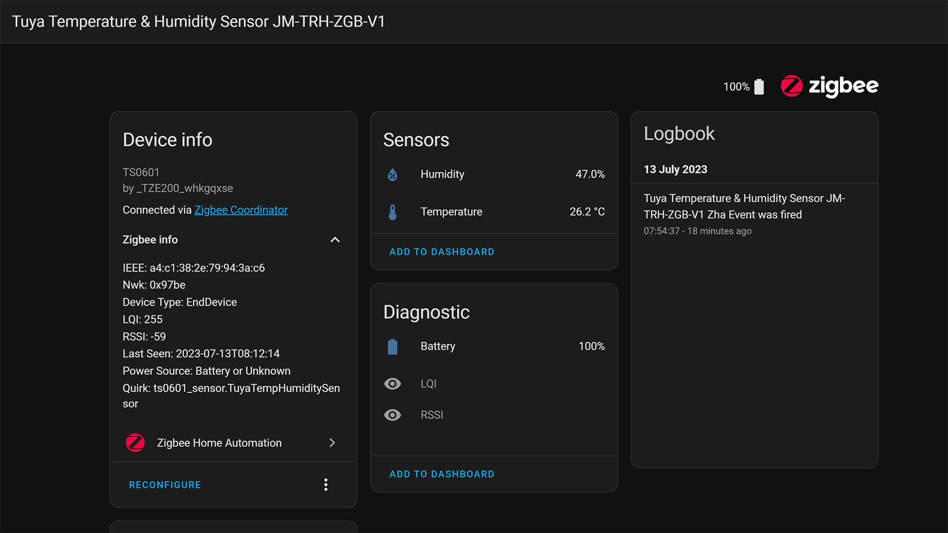 Zigbee LCD Climate Sensor And Alarm Clock - SmartHomeScene