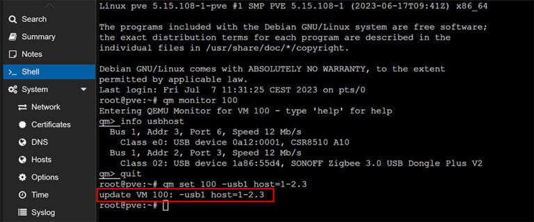 Proxmox USB Passthrough to Home Assistant VM - SmartHomeScene