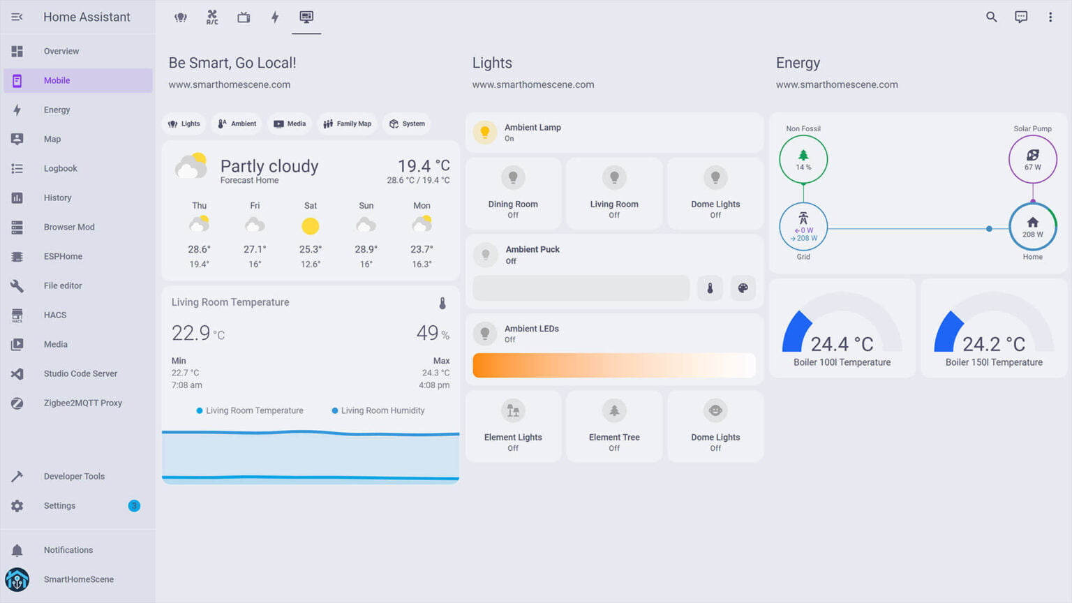 Best Home Assistant Dashboard Themes in 2025 - SmartHomeScene