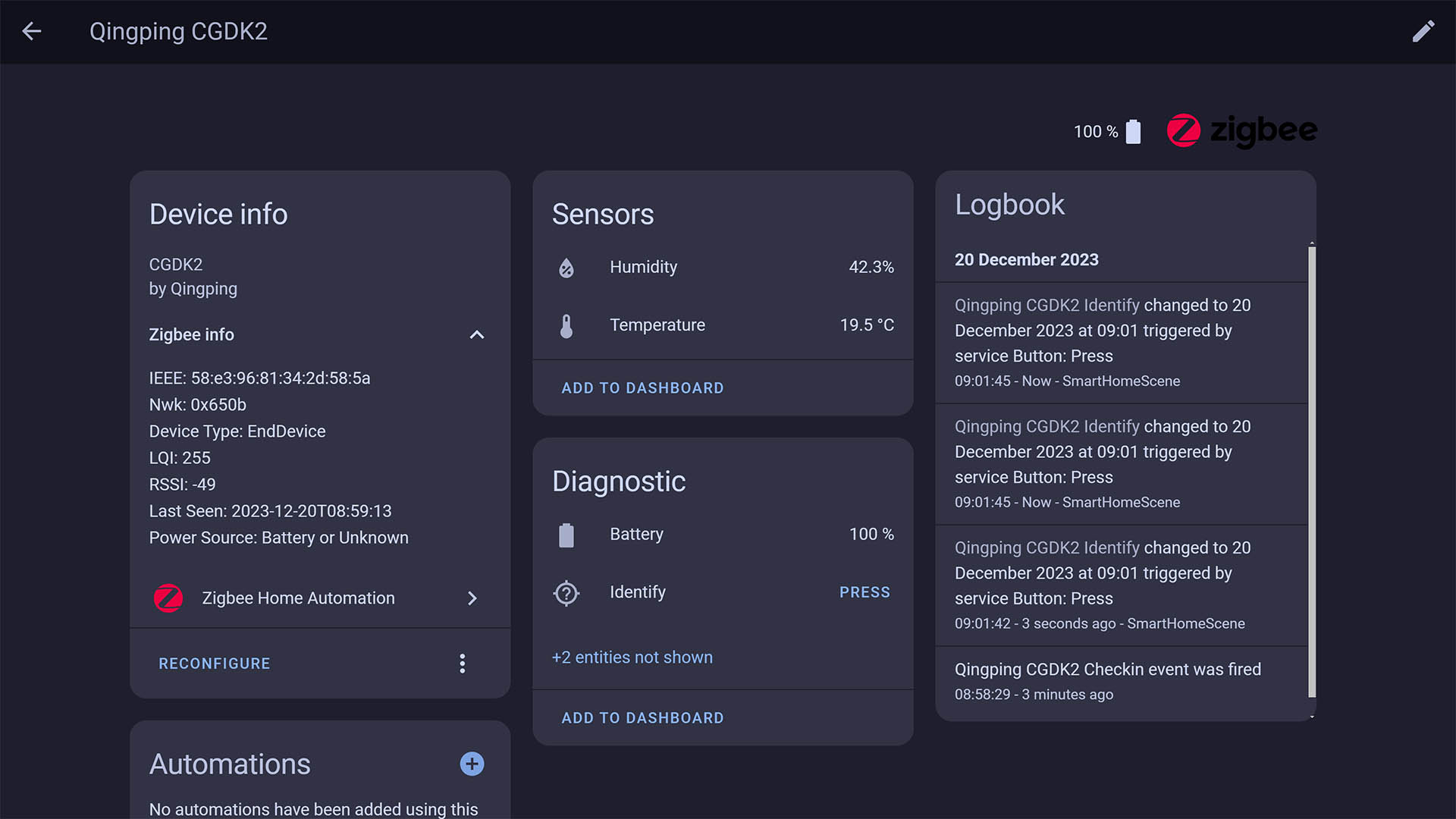 Convert Qingping CGDK2 From Bluetooth to Zigbee - SmartHomeScene