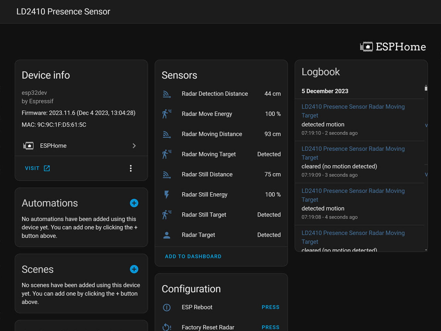 DIY Presence Sensor with HLK-LD2410 and ESPHome - SmartHomeScene