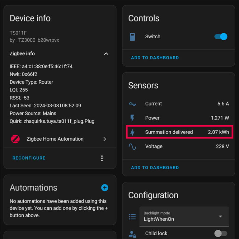How to Reset Device Energy Total in Z2M and ZHA - SmartHomeScene