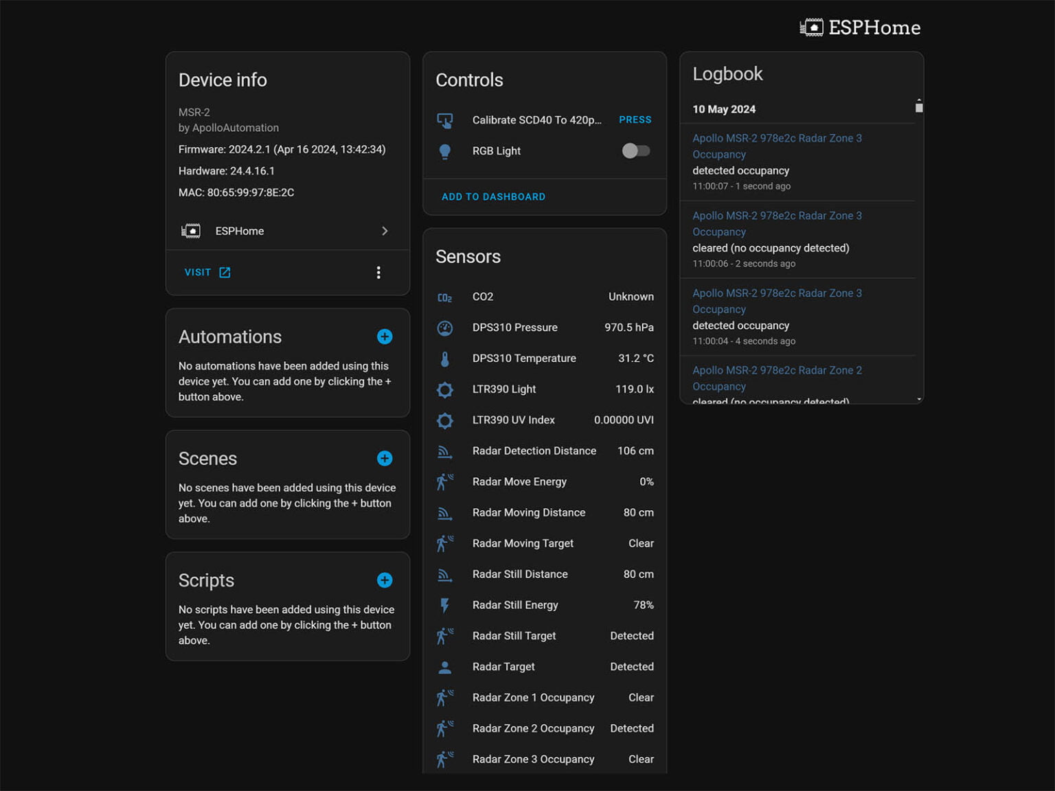 Apollo MSR-2: Smallest Presence Sensor Ever Made - SmartHomeScene