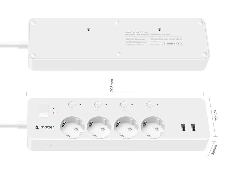 Tuya Matter Power Strip with USB Ports Review - SmartHomeScene