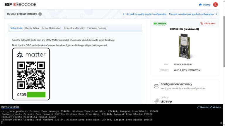DIY Matter Wi-Fi LED Strip with ESP ZeroCode - SmartHomeScene